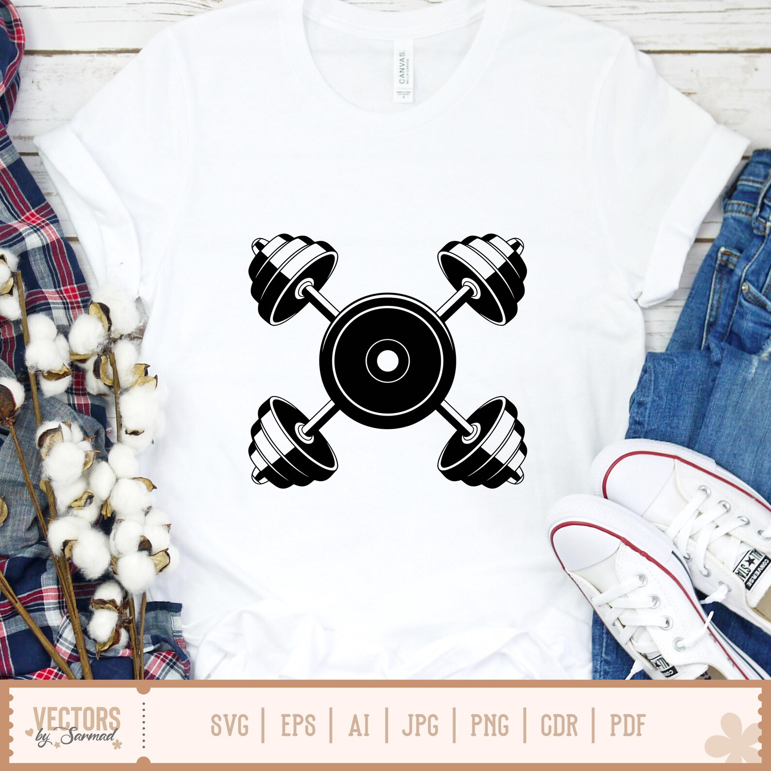 Barbell SVG Bundle, Barbell Clipart, Weights SVG, Barbell Silhouette ...