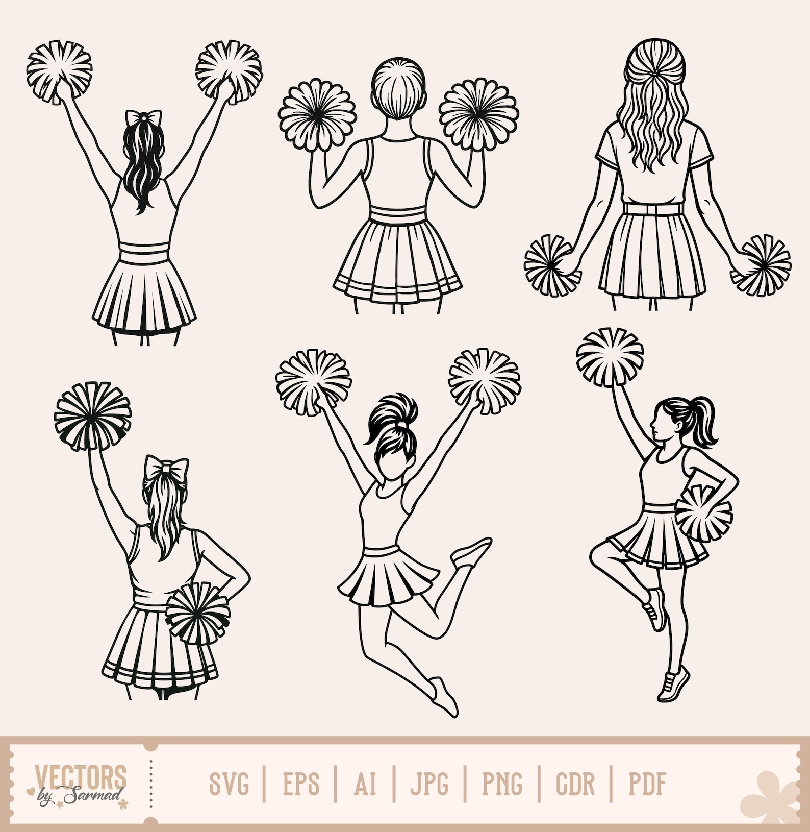 Cheerleader SVG, Cheer SVG, Cheerleading Svg Bundle, Cheerleader Cut ...