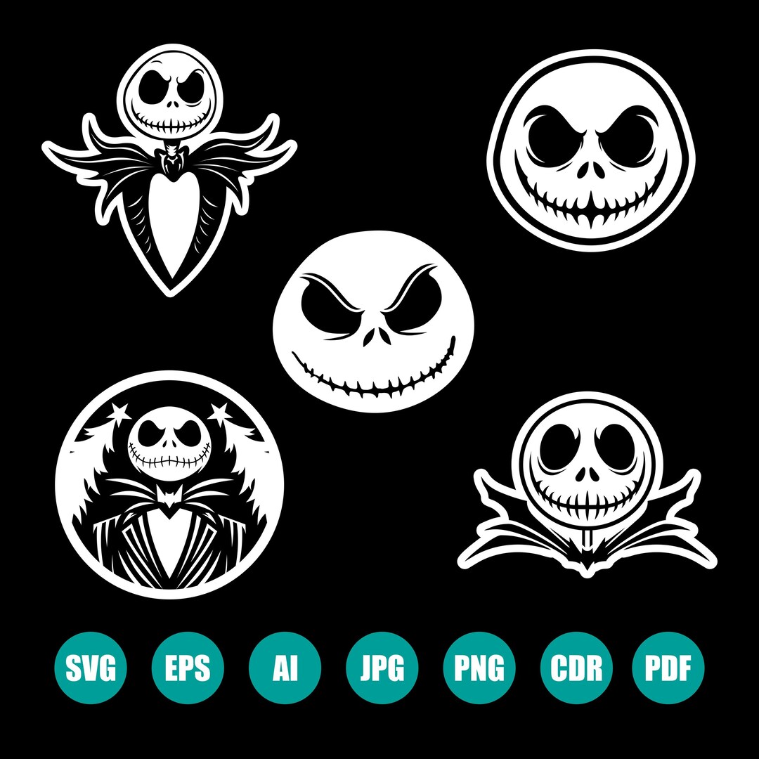 Jack Skellington Svg Bundle, Skelleton SVG, Nightmare Before Christmas ...