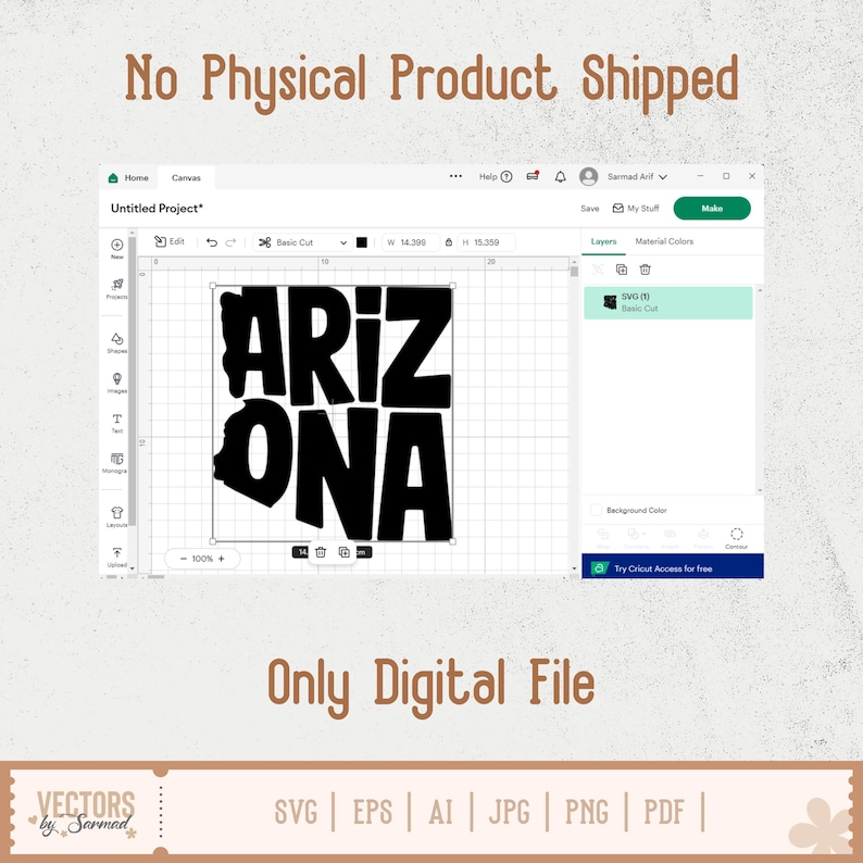 Arizona SVG Bundle, Arizona Outline SVG, Arizona Silhouette, Arizona ...