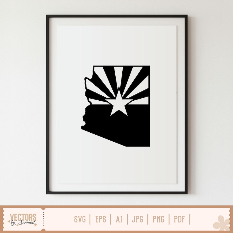 Arizona SVG Bundle, Arizona Outline SVG, Arizona Silhouette, Arizona ...