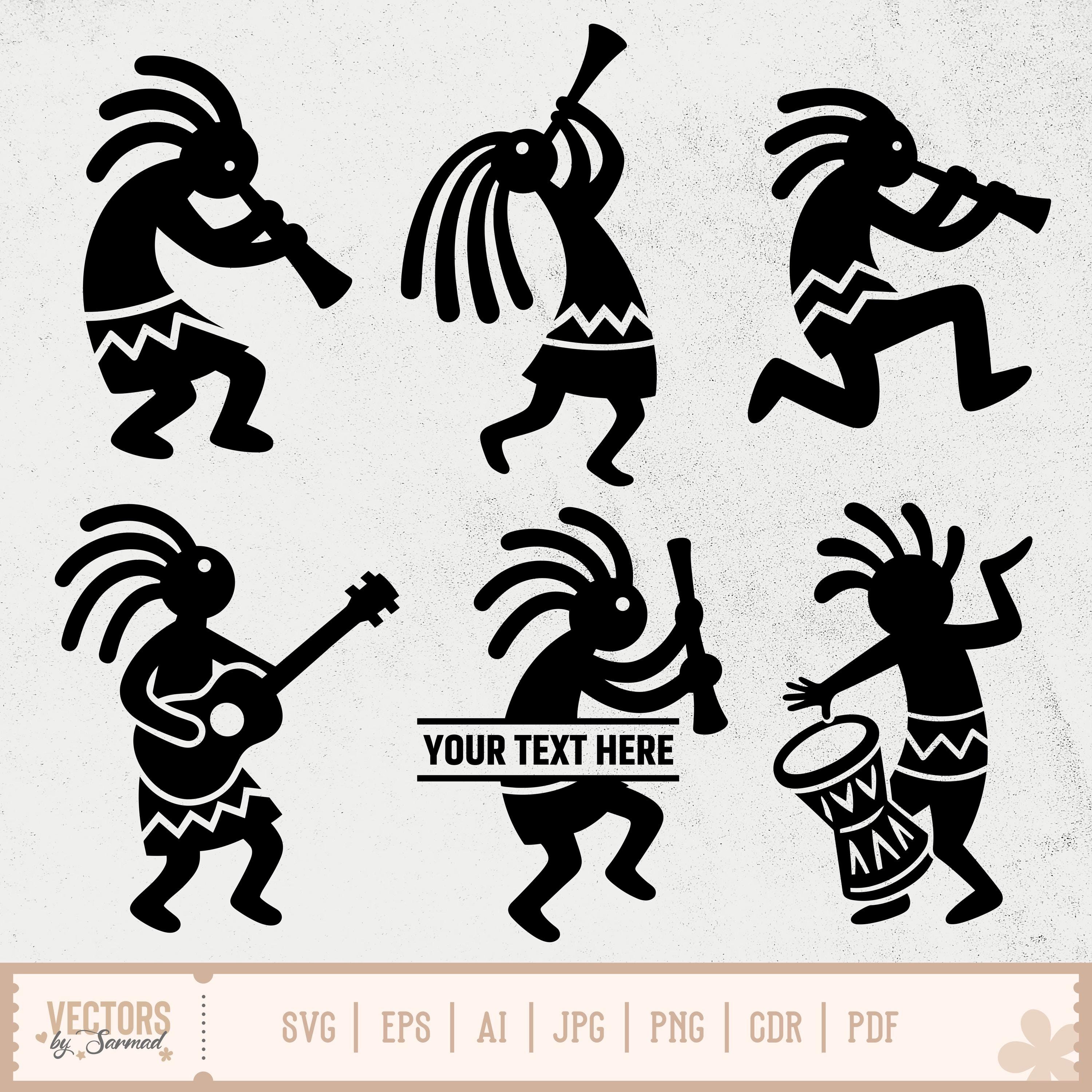 Kokopelli SVG, Kokopelli SVG Bundle, Kokopelli Silhouette, Kokopelli ...