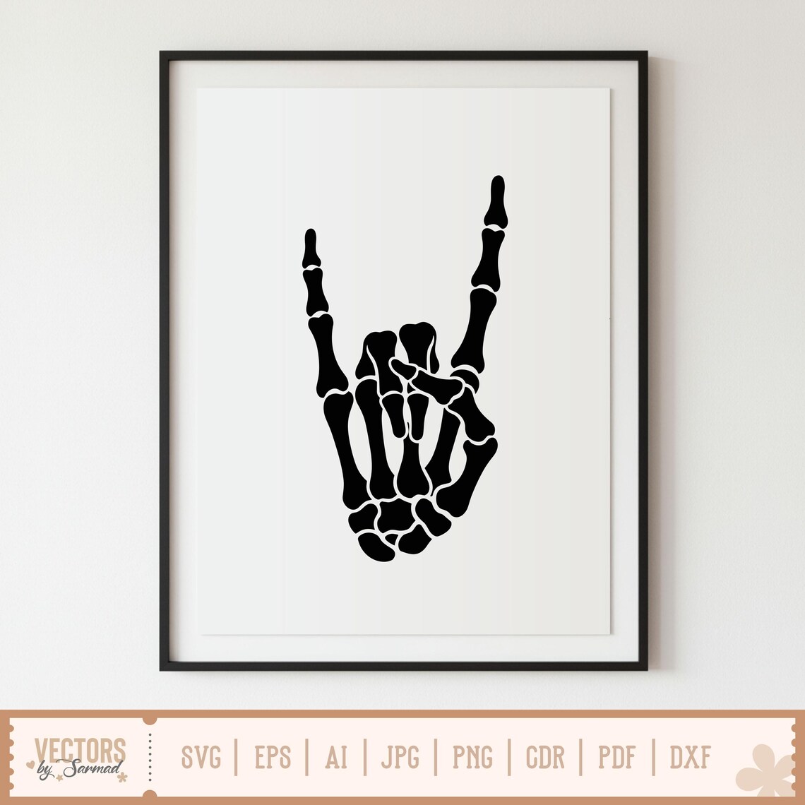 Skeleton Rock Svg, Skeleton Hands Svg, Skeleton Rock on Hands Svg ...
