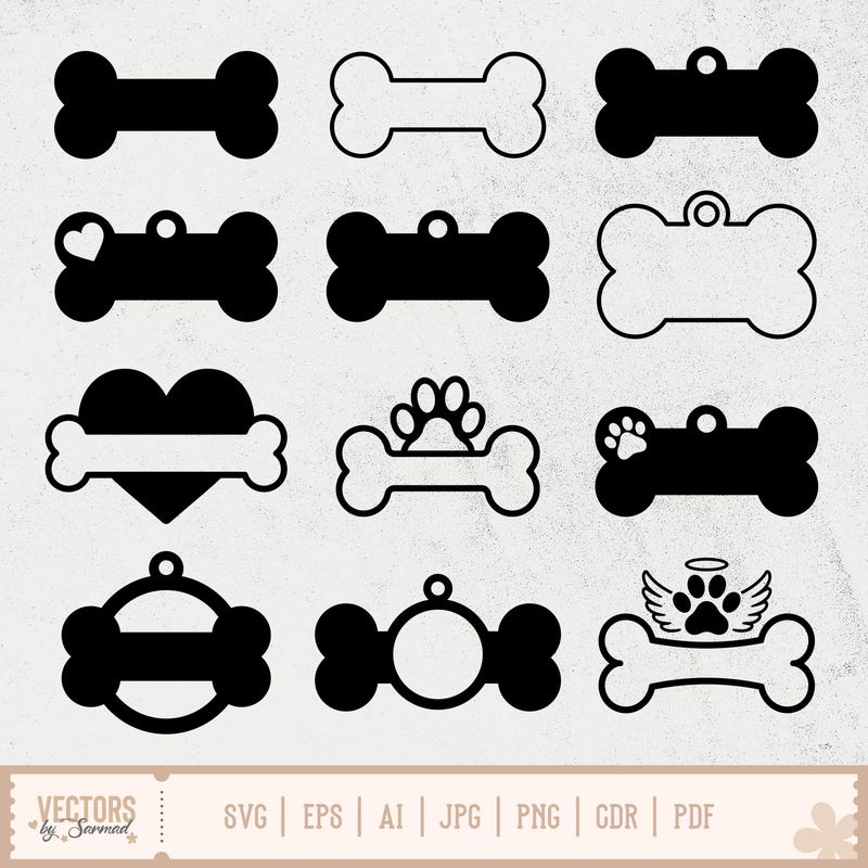 Dog Bone Svg - Etsy