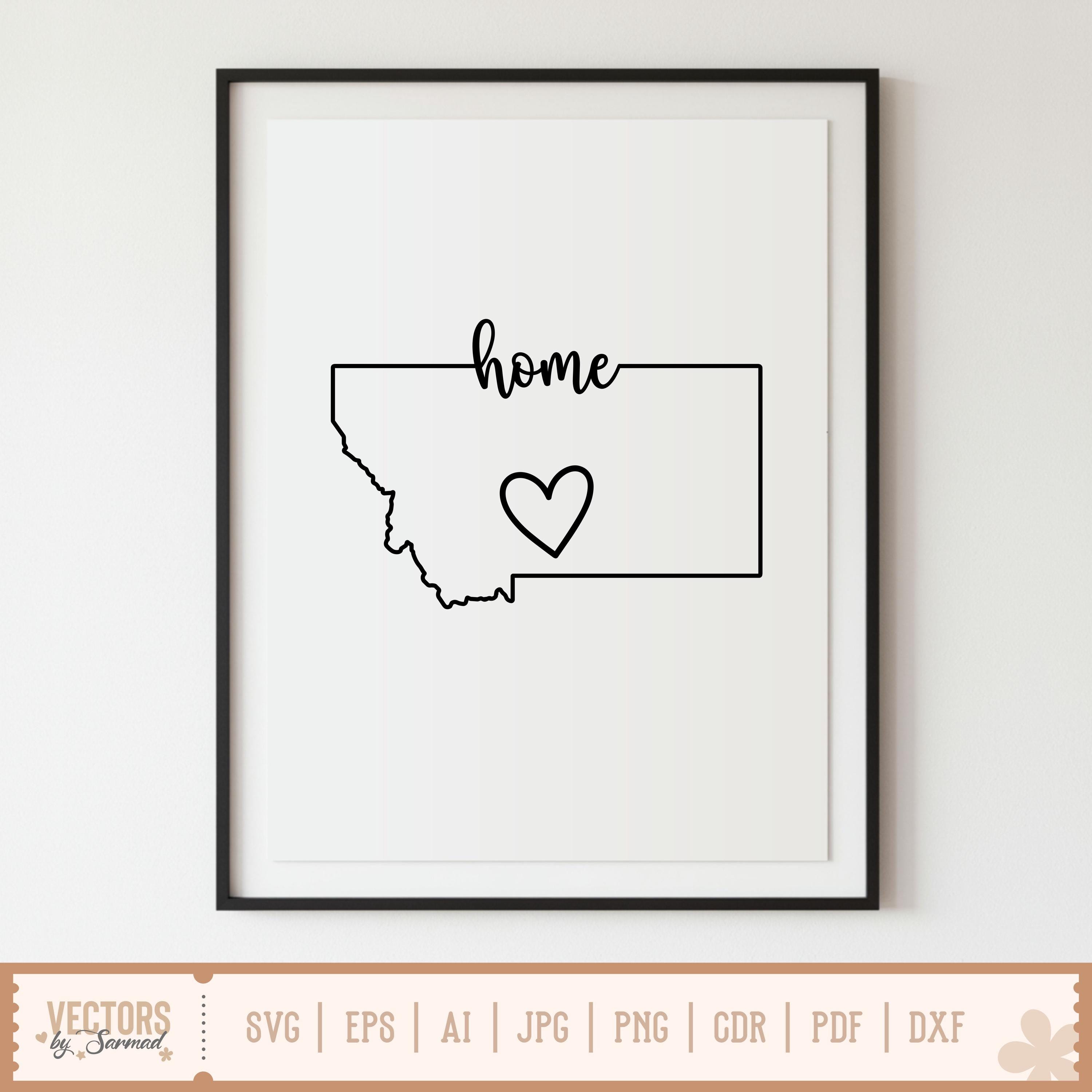 Montana Design Bundle SVG PNG, Montana State Svg, Montana Home Svg ...