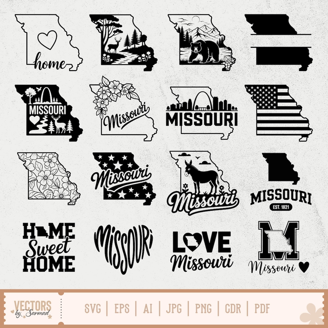 Missouri SVG, Missouri Outline SVG, Missouri State SVG, Love Missouri ...