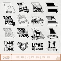 Missouri SVG File | Missouri Cut File | Missouri Map Shape Clip Art ...