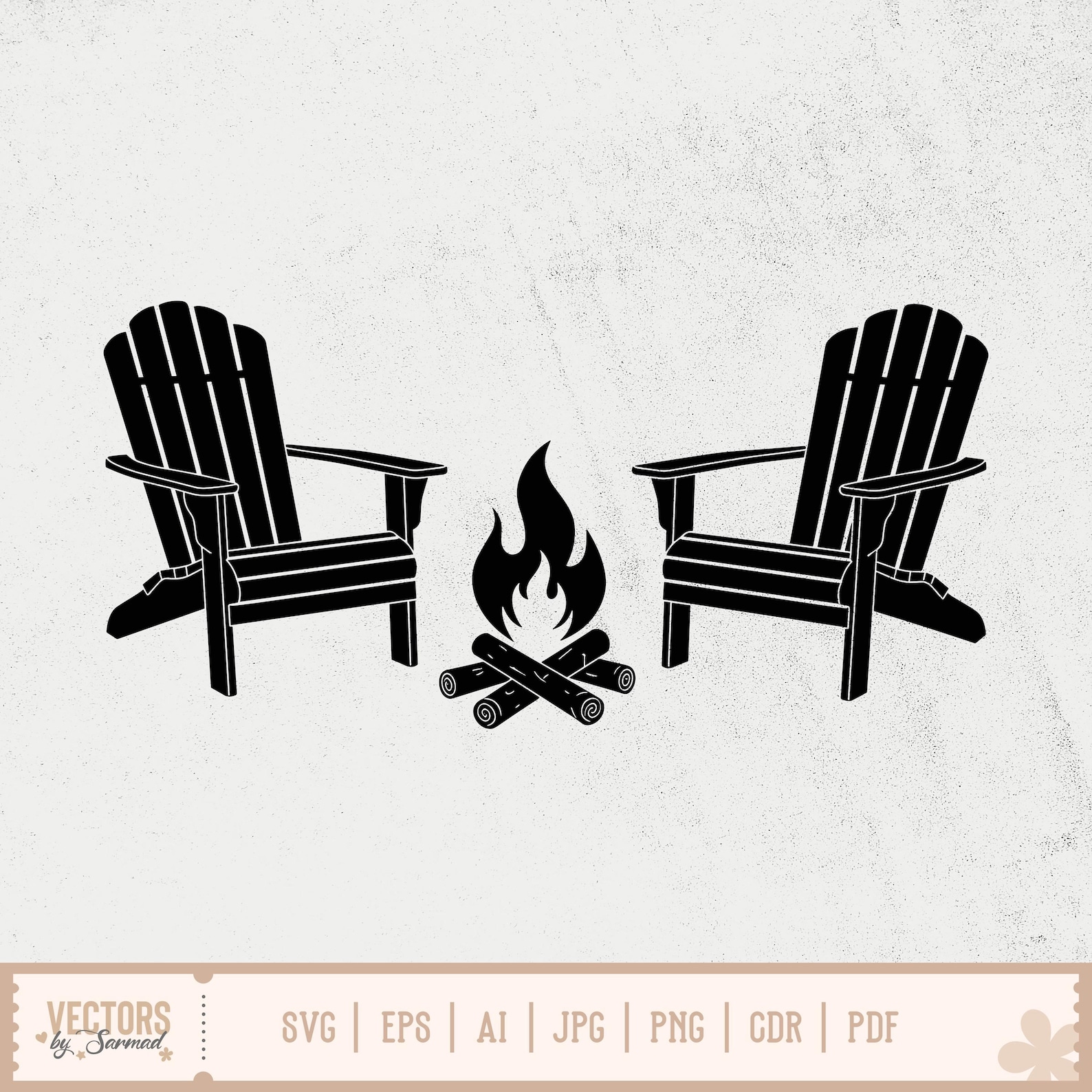 Adirondack Chair SVG, Lake Chair Svg, Adirondack Chair PNG, Campfire ...