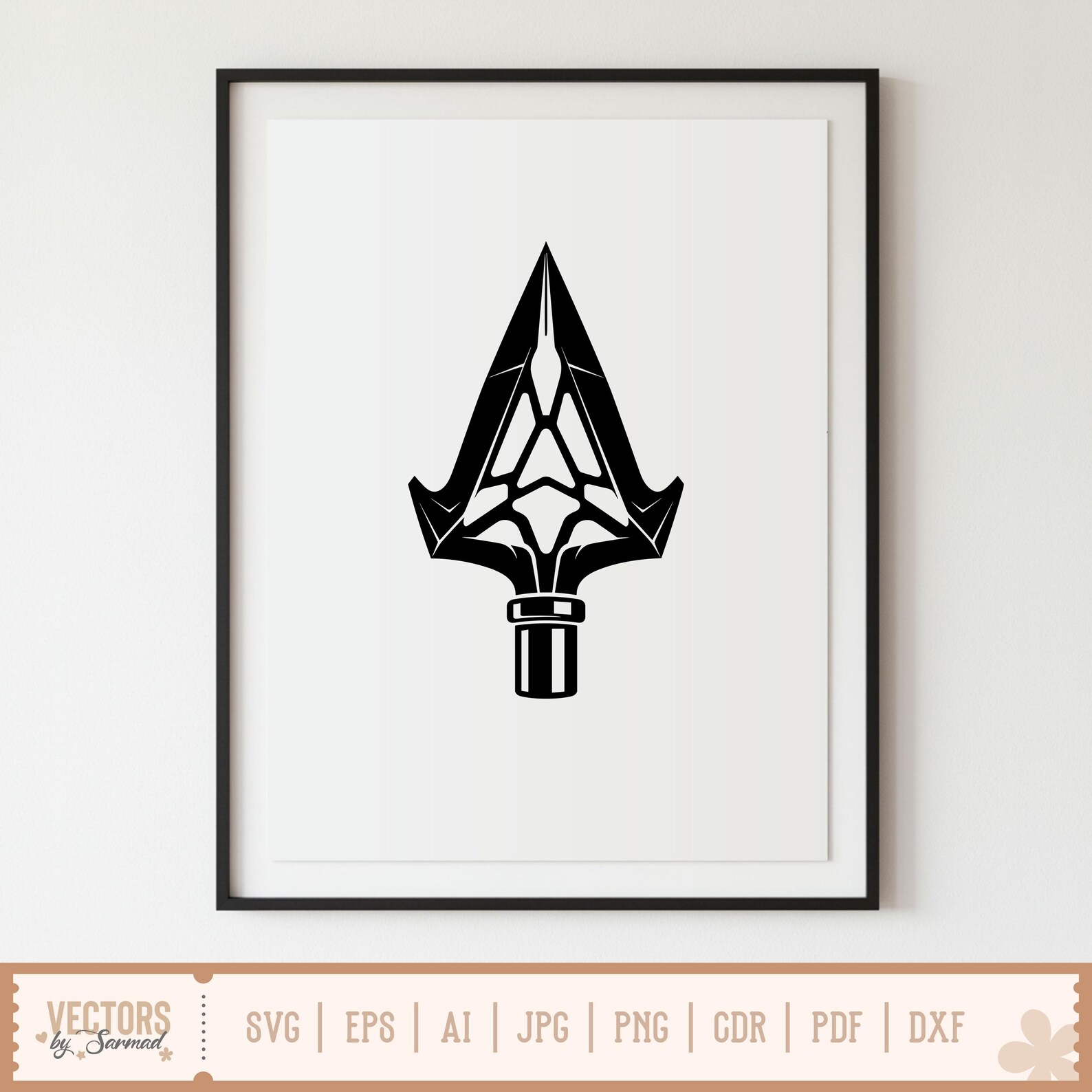 Arrowhead SVG, Arrowhead Silhouette, Broadhead Arrows SVG, Stone ...