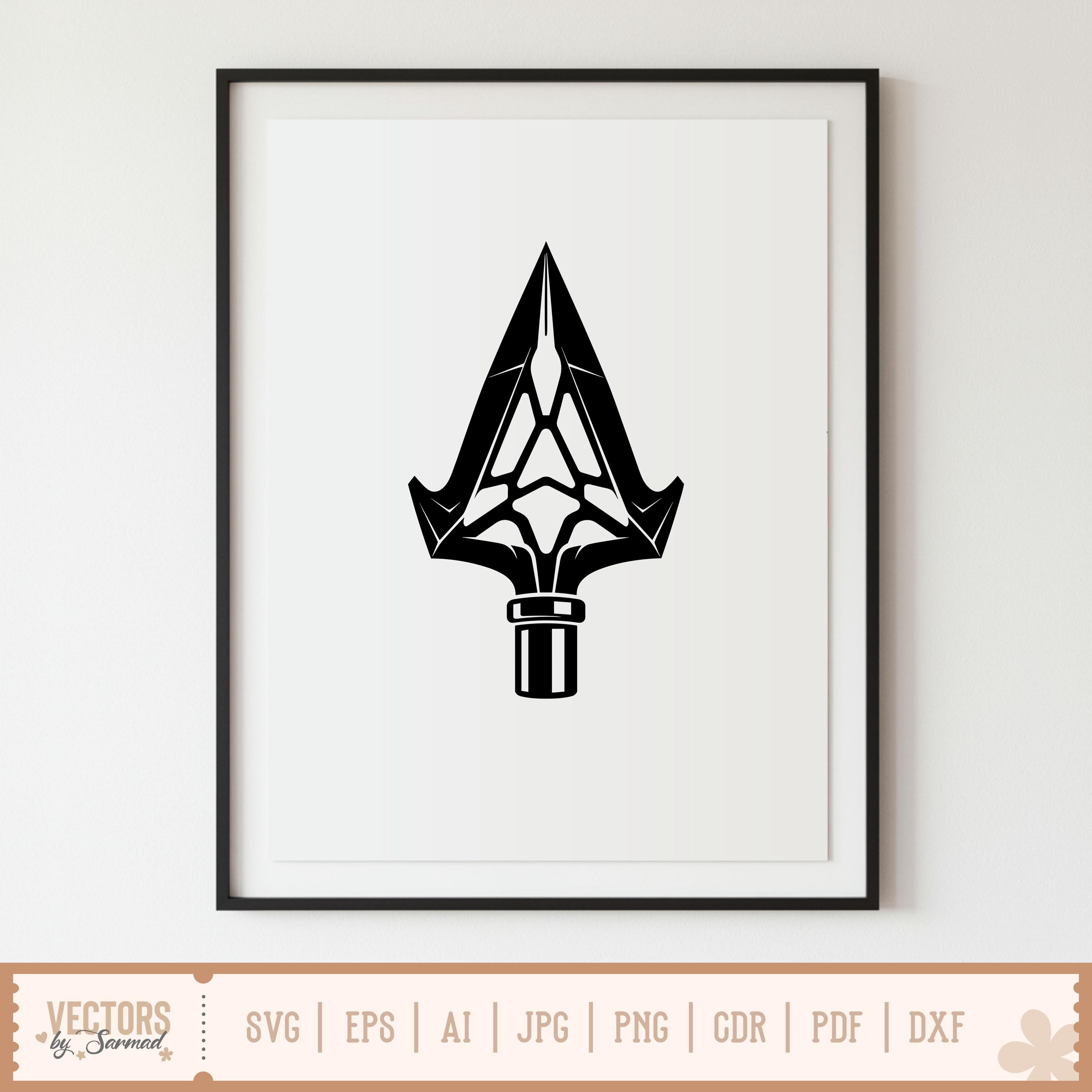 Arrowhead SVG, Arrowhead Silhouette, Broadhead Arrows SVG, Stone ...