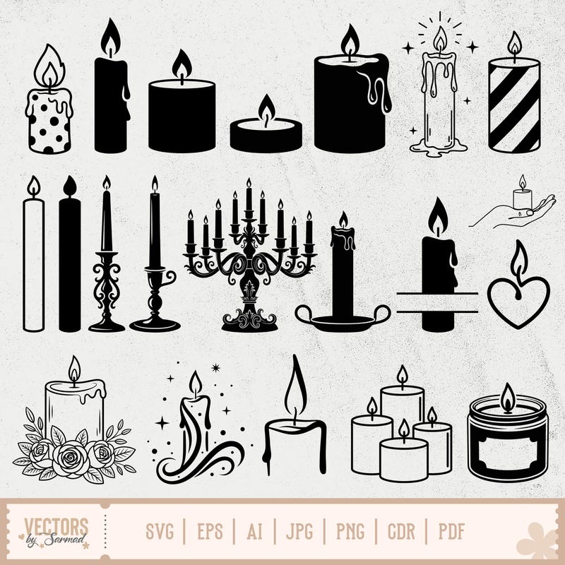 Single Candle Wall Art - Etsy UK