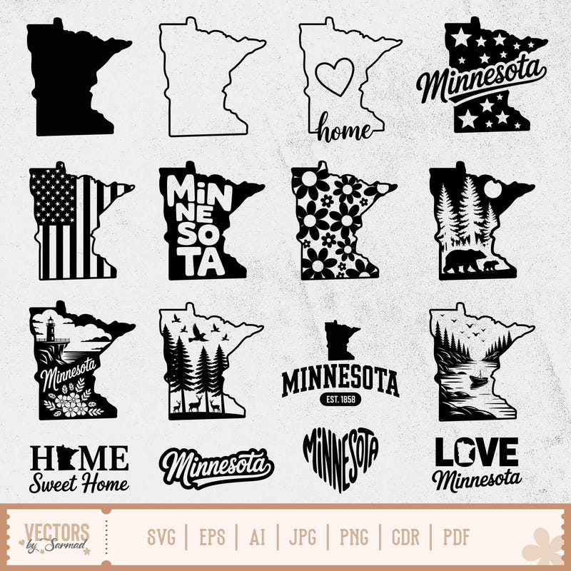Minnesota Svg - Etsy
