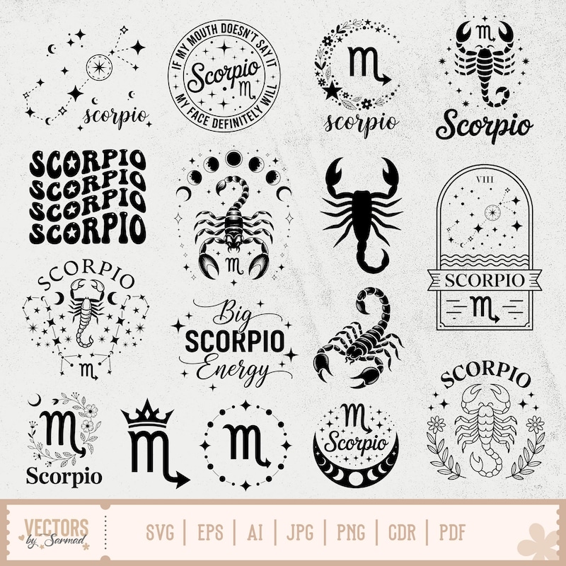 Scorpio Svg - Etsy