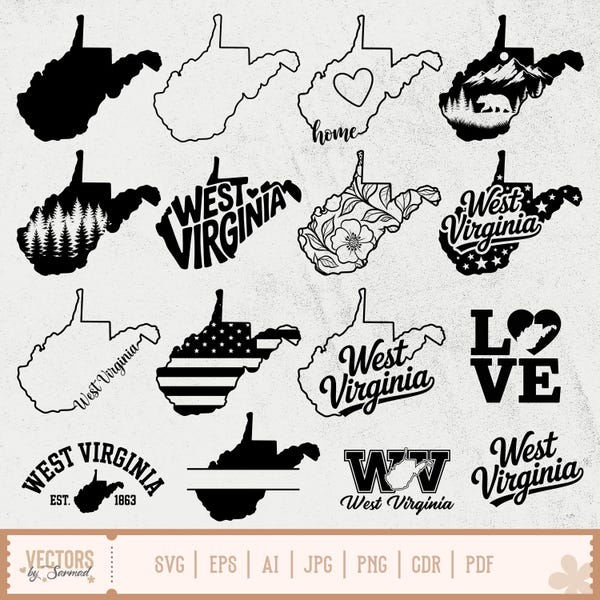 West Virginia Print - Etsy