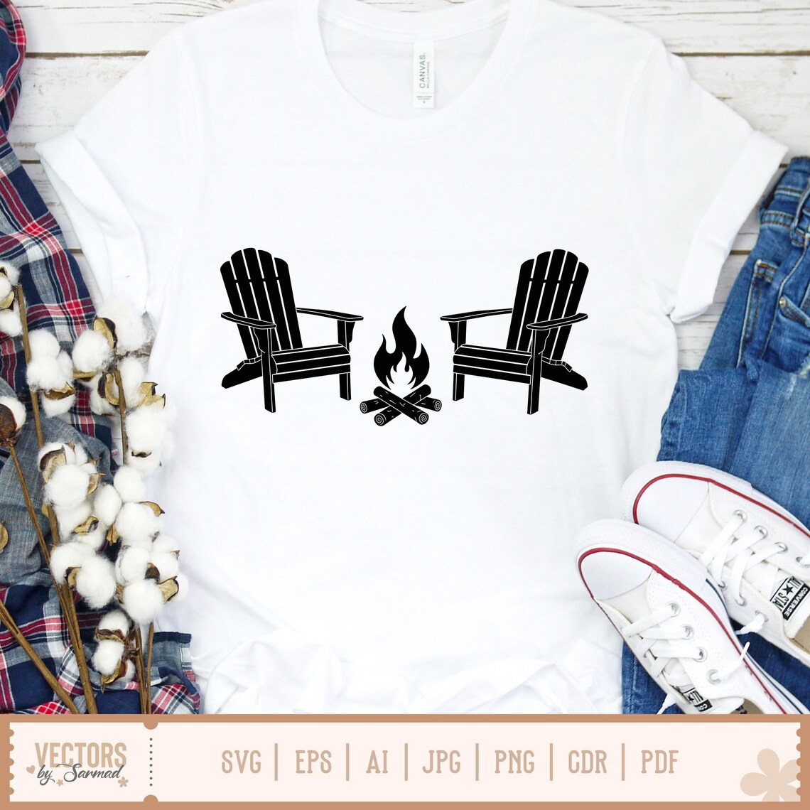 Adirondack Chair SVG, Lake Chair Svg, Adirondack Chair PNG, Campfire ...