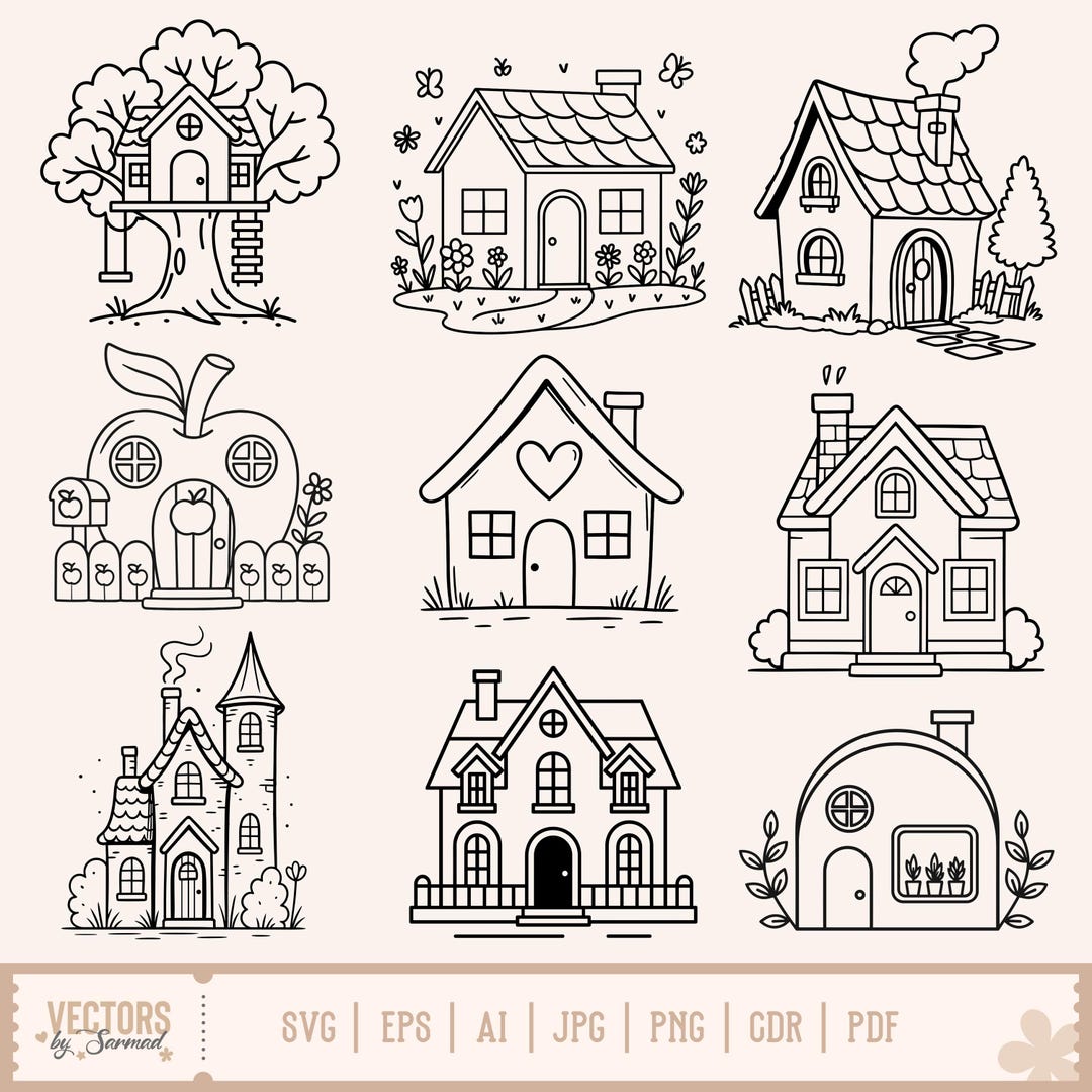 Houses SVG, House Png, Home Svg Bundle, Home Clipart, Home Design ...