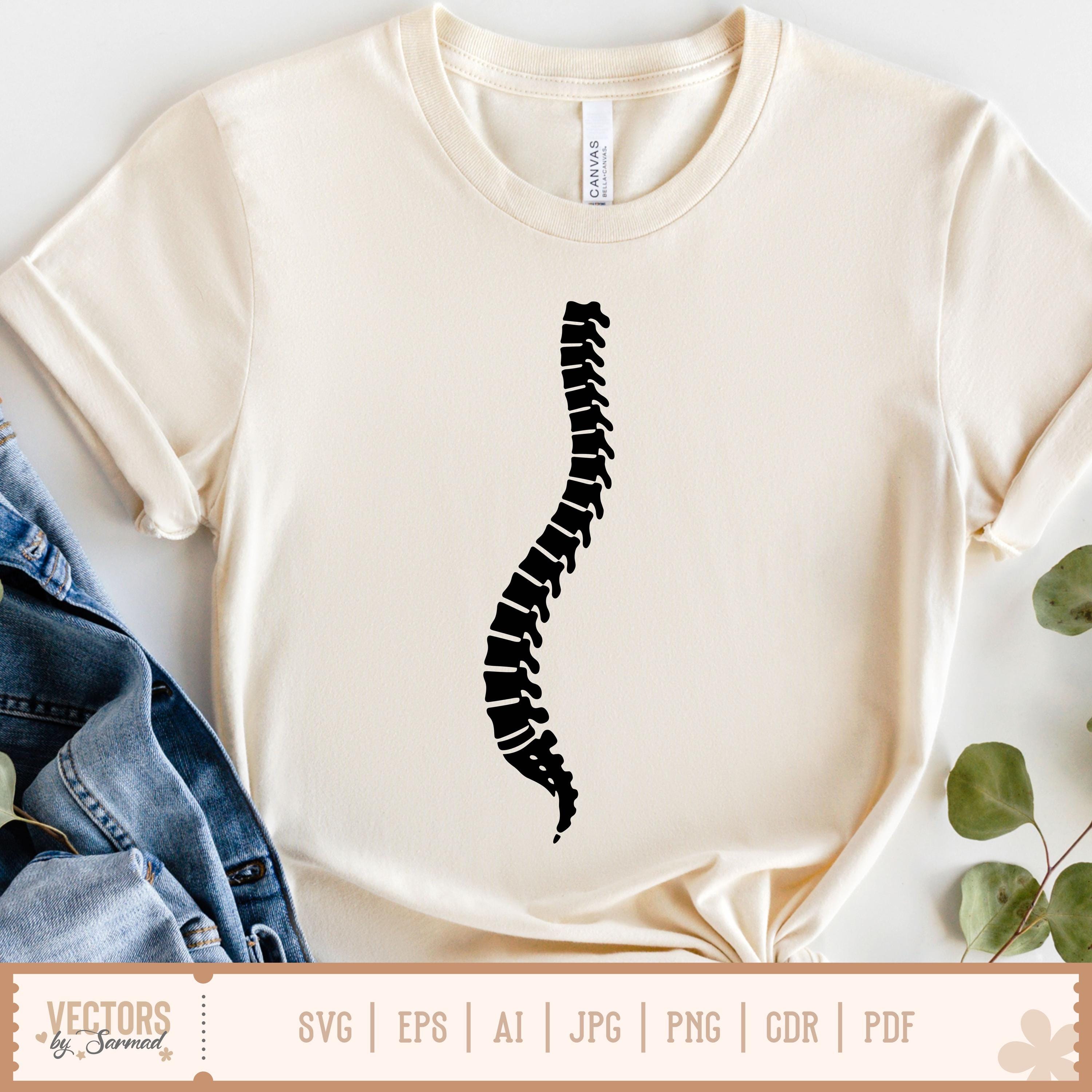 Anatomy Spine SVG, Human Spine Svg, Spine Svg, Skeleton Spine Svg ...