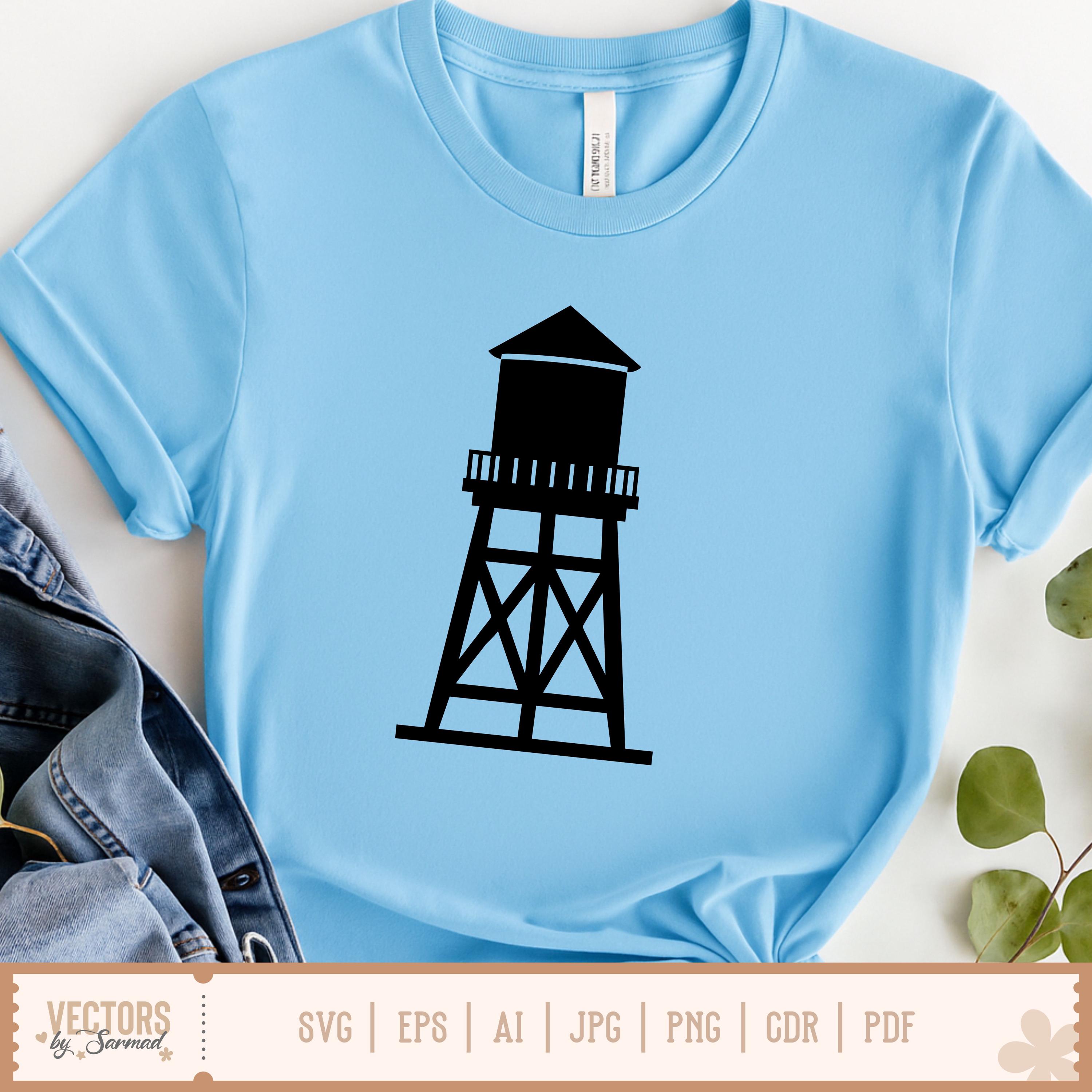 Water Tower SVG, Water Tower PNG, Water Tower Silhouette, Gilbert Water ...