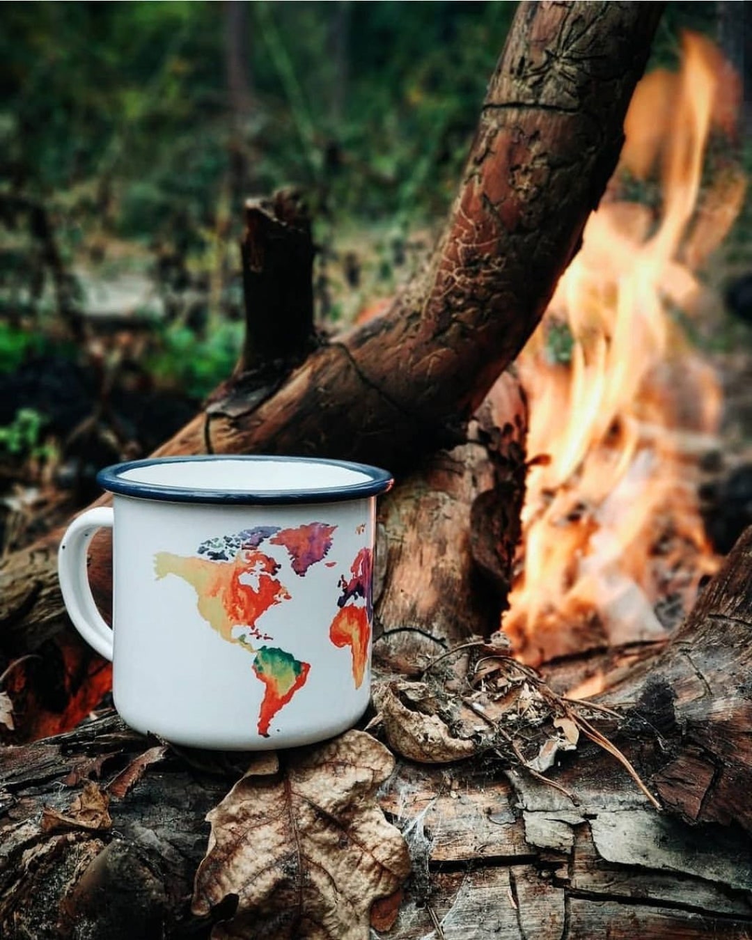 World Map Print. Enamel Camp Mug. Camp Mug, Camping Mug, Camper Mug ...