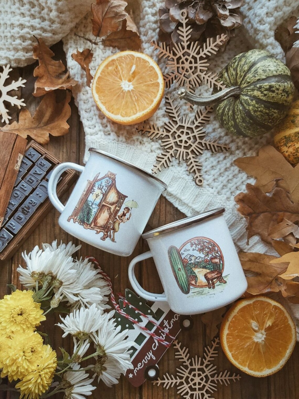 Narnia Mug Tumnus Enamel Camp Mug. Camp Mug Camping Mug | Etsy