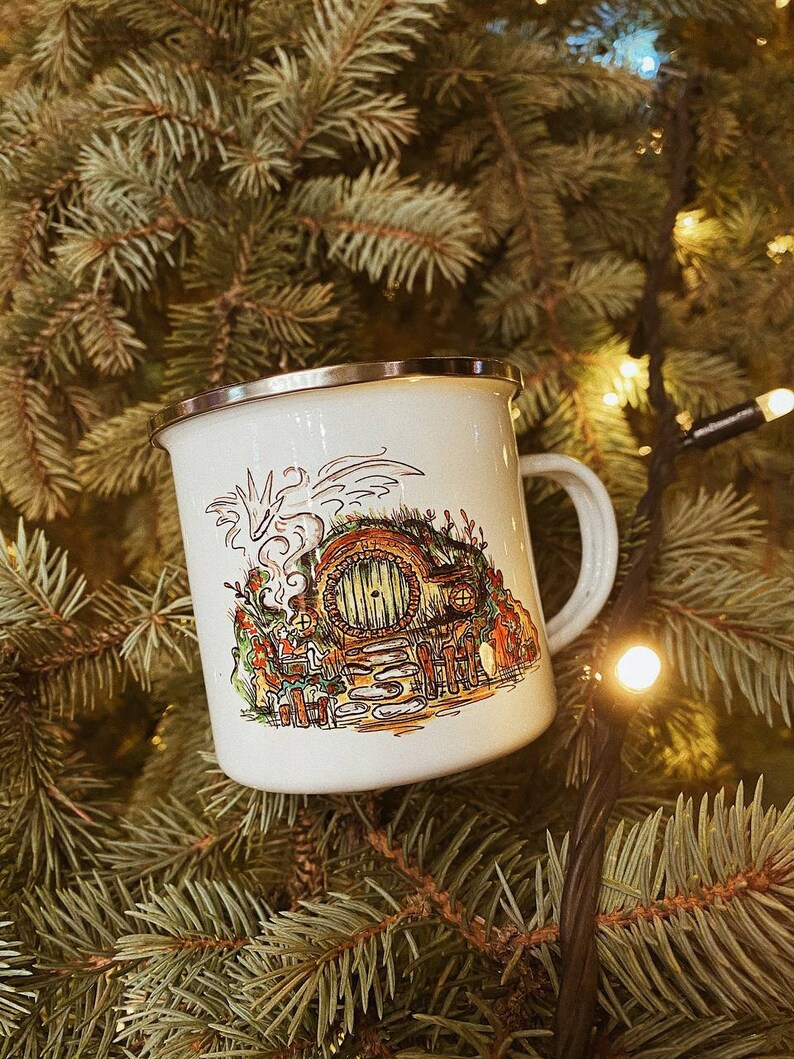 Shire Hobbit Mug Lord of the Rings Enamel Camp Mug. Camp - Etsy Canada