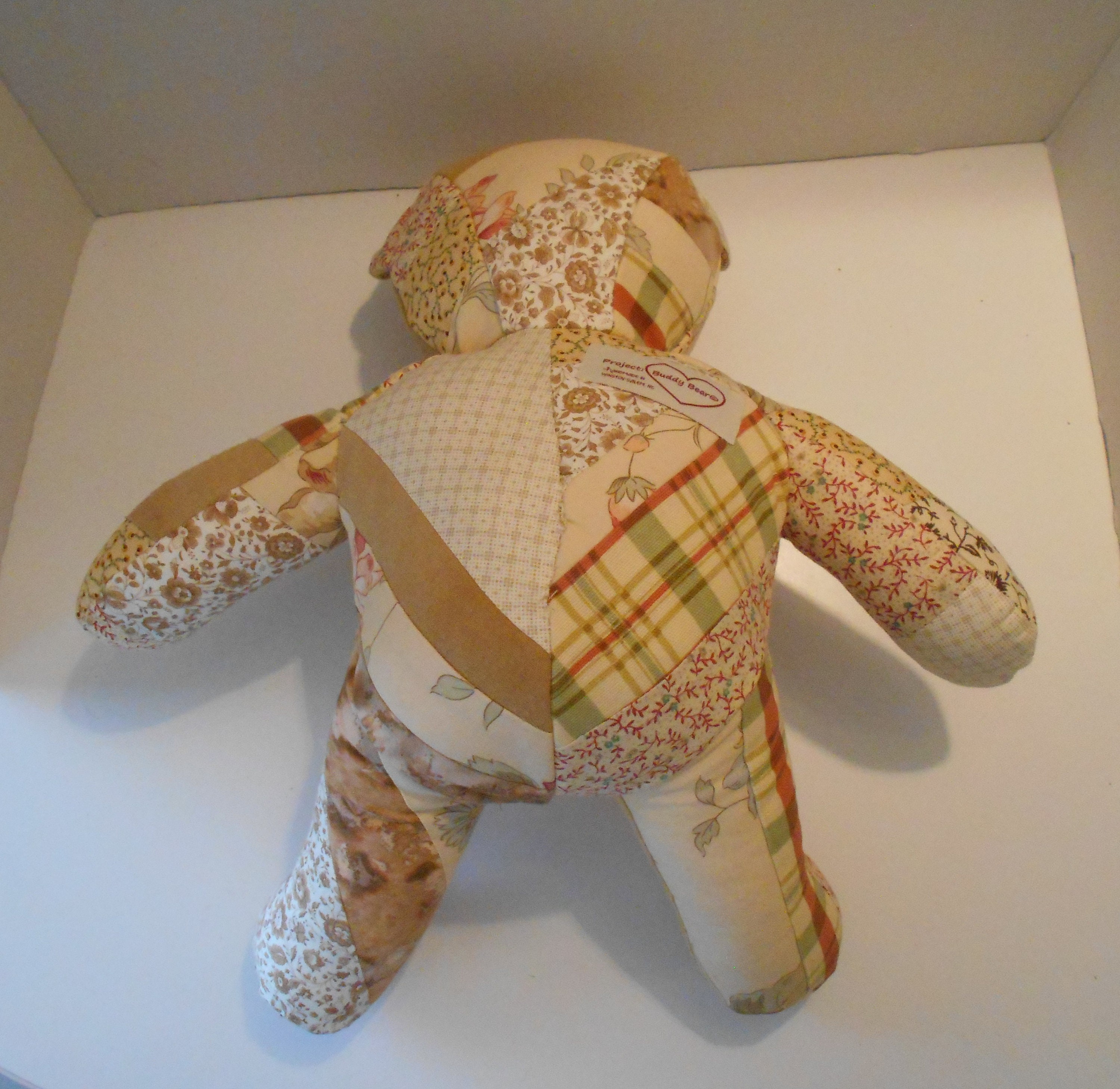 Quilted Teddy Bear 20 Beige Soft Brown Red - Etsy