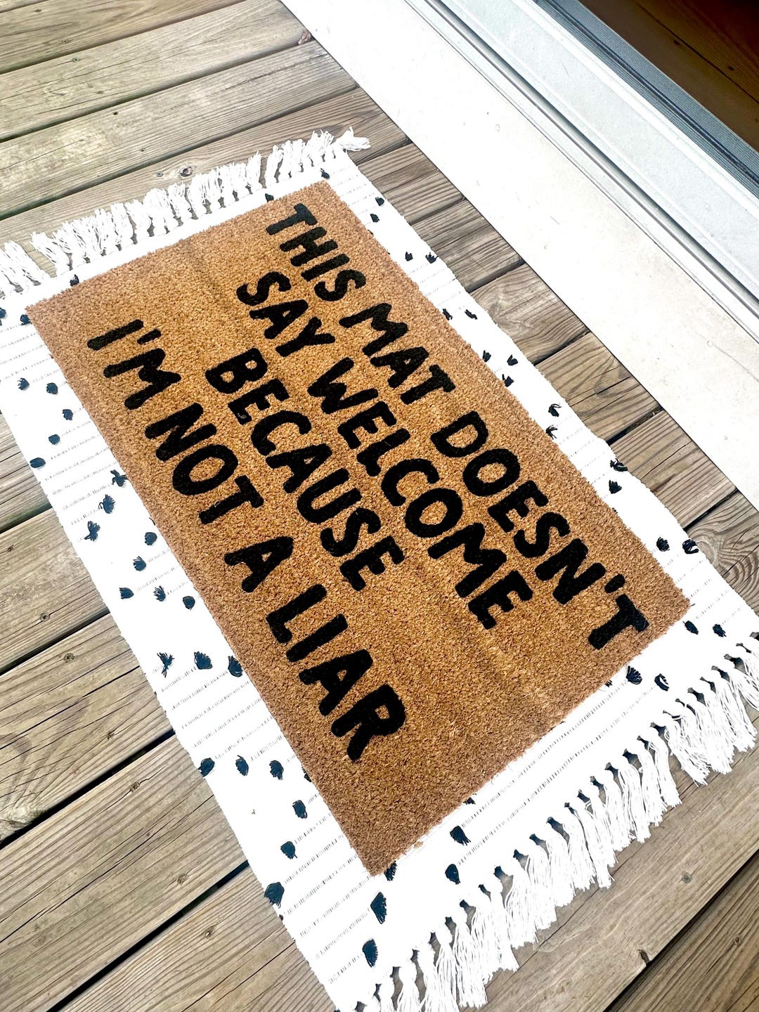This Mat Doesn’t Say Welcome Because Im Not a Liar Doormat, Gift Idea ...