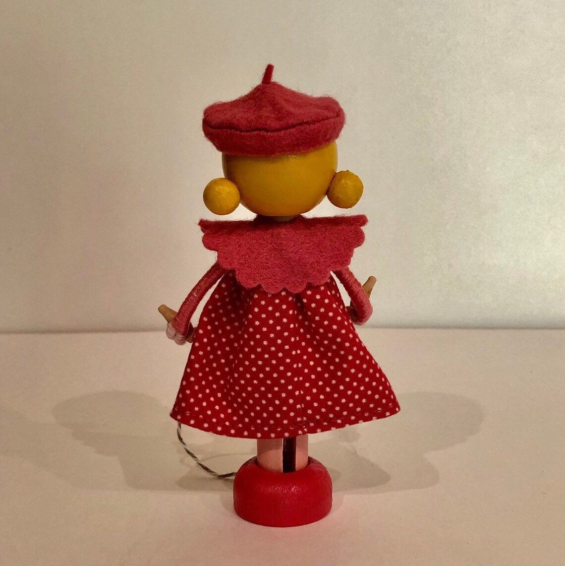 Small Wooden Doll By Marydollpins Handmade Peg Dolls Etsy 