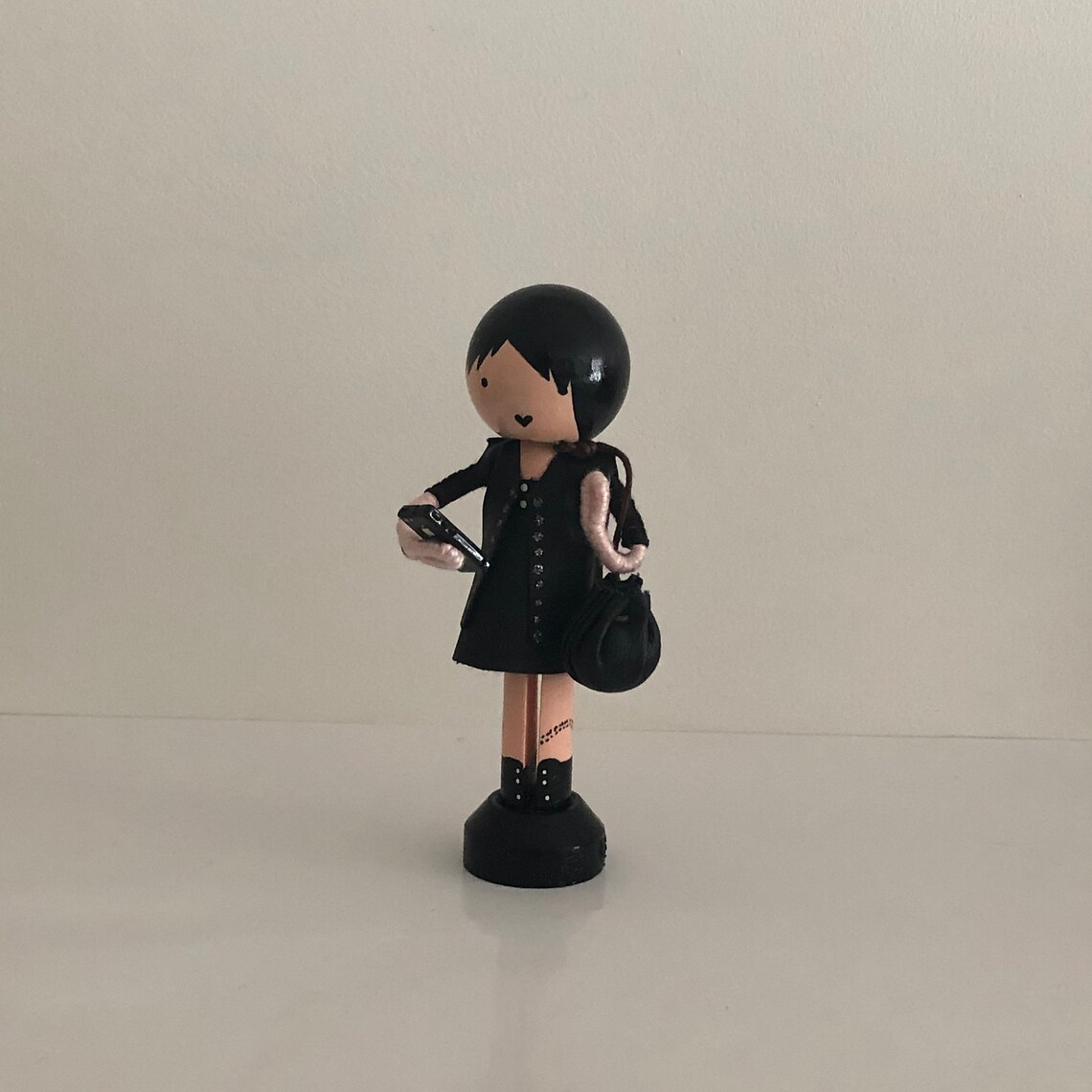 Punky Wooden Doll By Marydollpins Clothes Pin Dolls Peg Etsy 