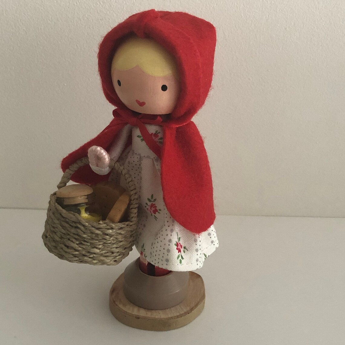 The Little Red Chaperone Wooden Doll by Marydollpins Clothes | Etsy