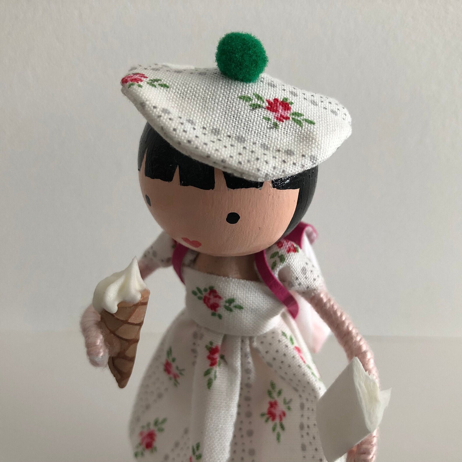 Heloise is a Small Wooden Doll Made by Marydollpins Handmade | Etsy