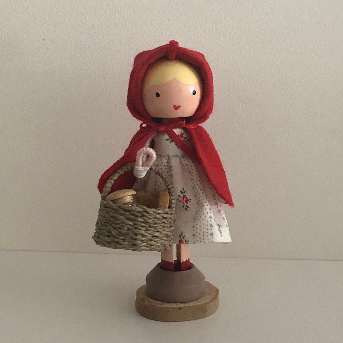 The Little Red Chaperone Wooden Doll by Marydollpins Clothes | Etsy