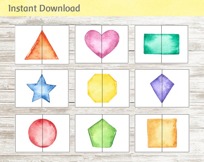 Printable Preschool Shape Matching Activity | Homeschool Digital ...