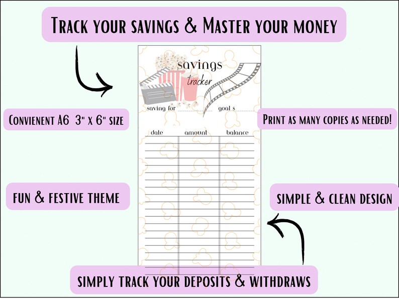 Printable Entertainment Savings Tracker Family Fun Savings Tracker ...