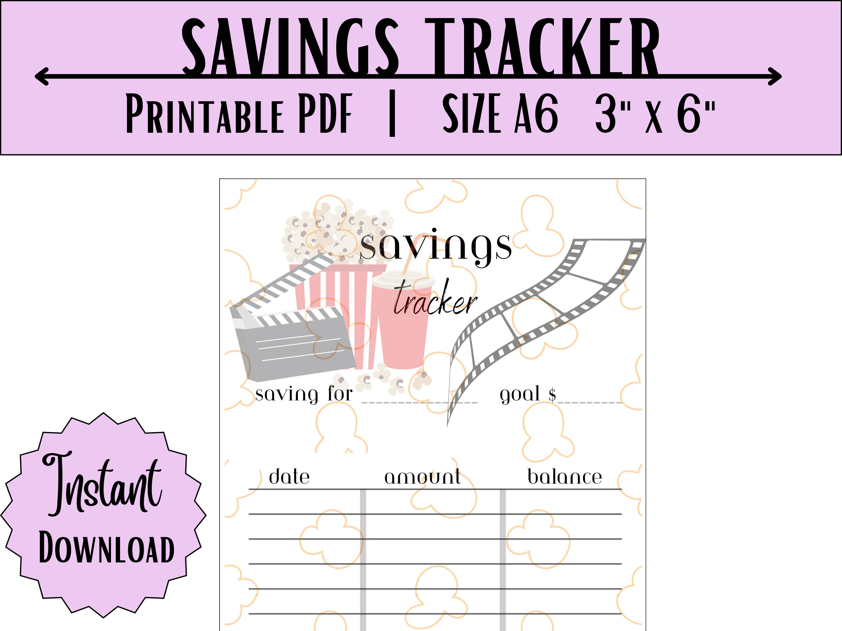 Printable Entertainment Savings Tracker Family Fun Savings Tracker ...