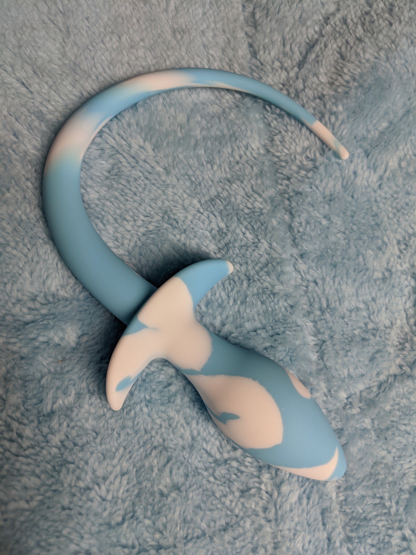 Blue & White Pup Tail Butt Plug Silicone Butt Plug Puppy | Etsy