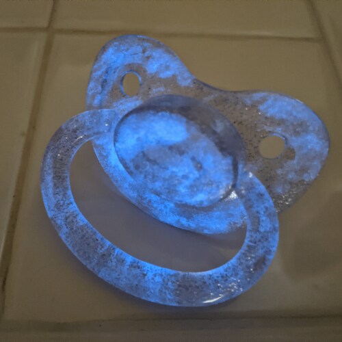 Dino Paci Pet Little Space Paci Adult Pacifier Glitter - Etsy