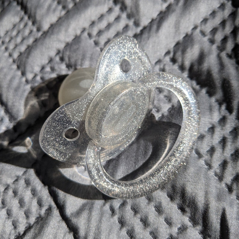 Dino Paci Pet Little Space Paci Adult Pacifier Glitter - Etsy