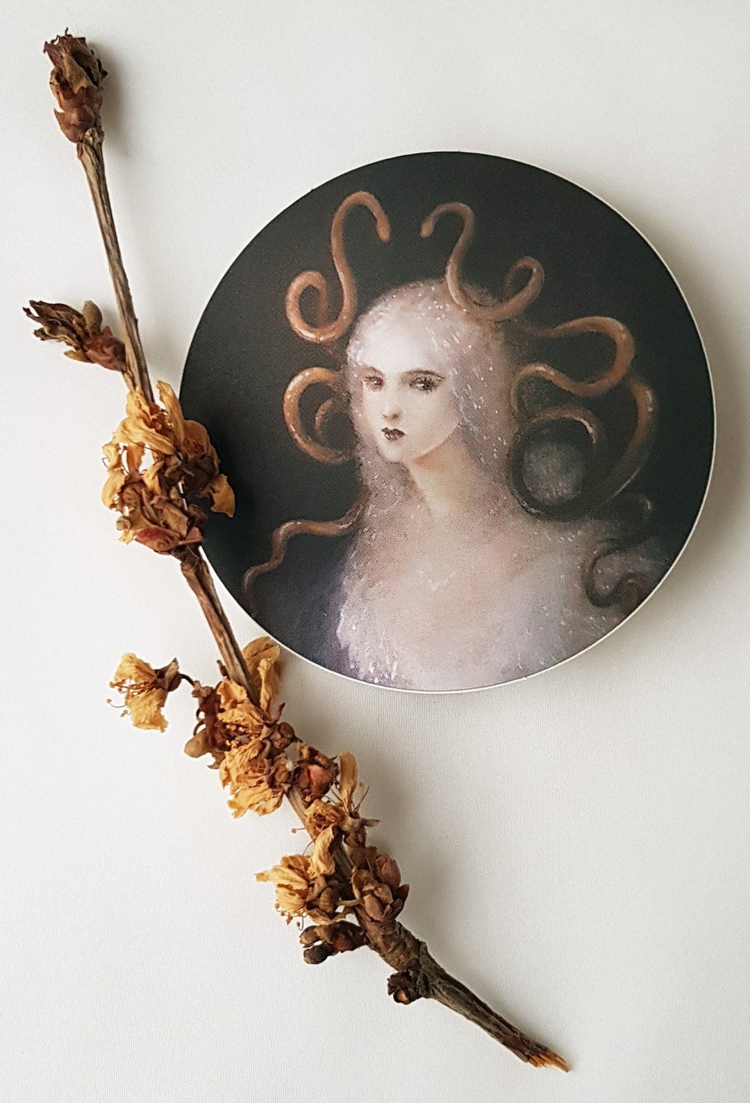 Gorgon Velvet Mirror Sticker | Mythology Collection | Medusa X Pallas ...