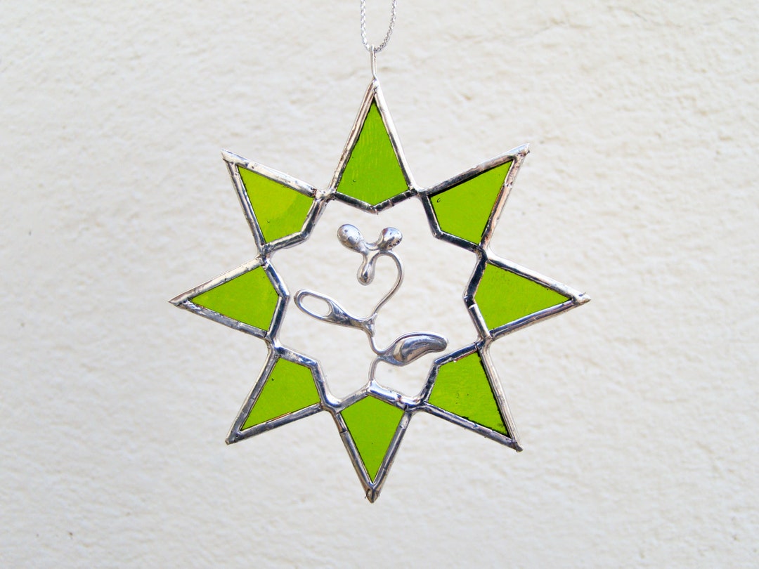 Stained Glass Stars Small Hanging Suncatcher Vitrail Etoile Modern ...