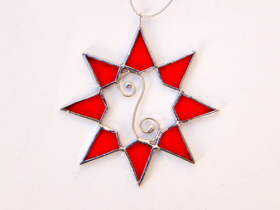 Stained Glass Stars Tiffany's Method Modern Hanging Window Decoration ...