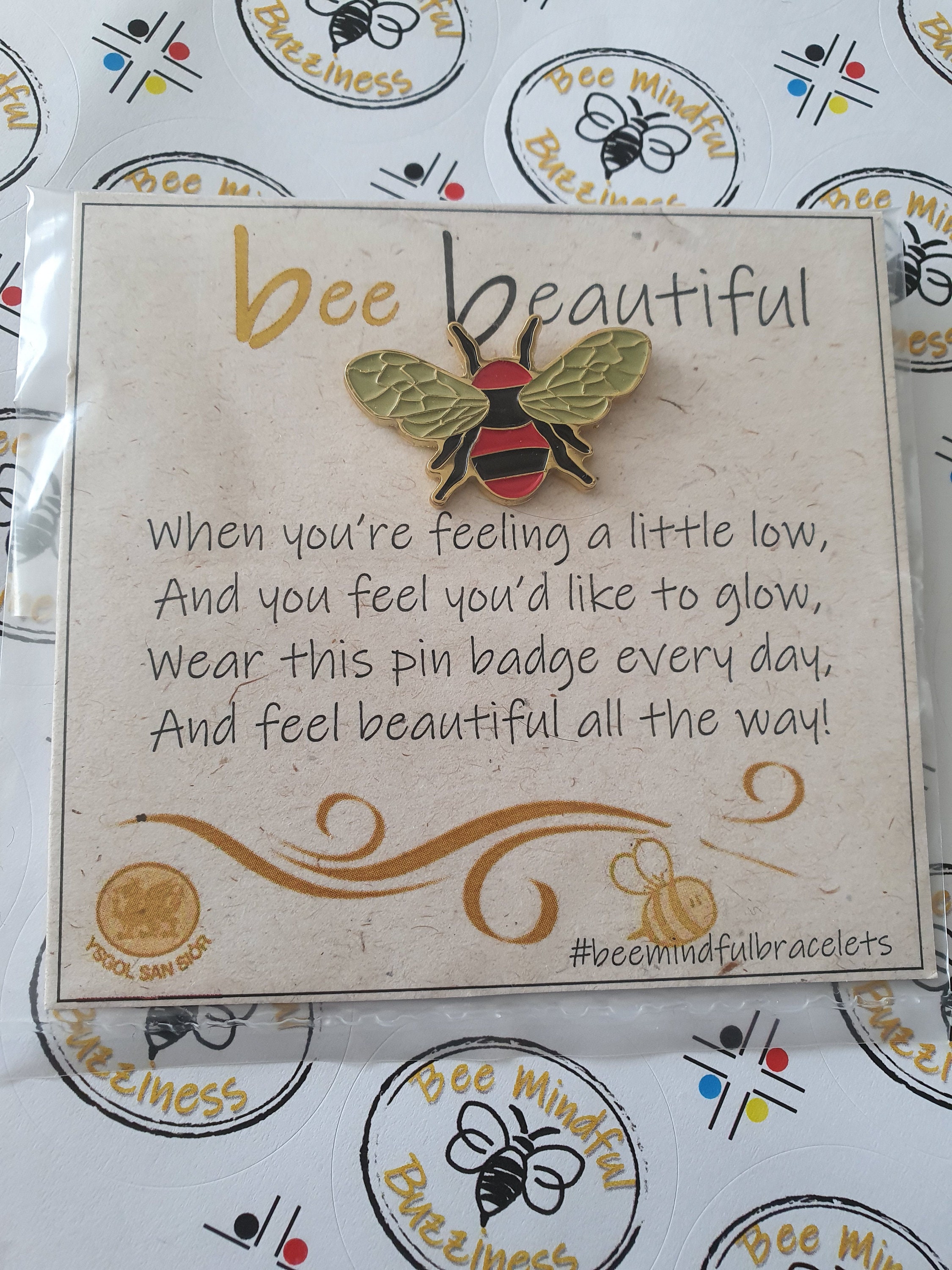 Bee Pin Badge and Poem - Etsy