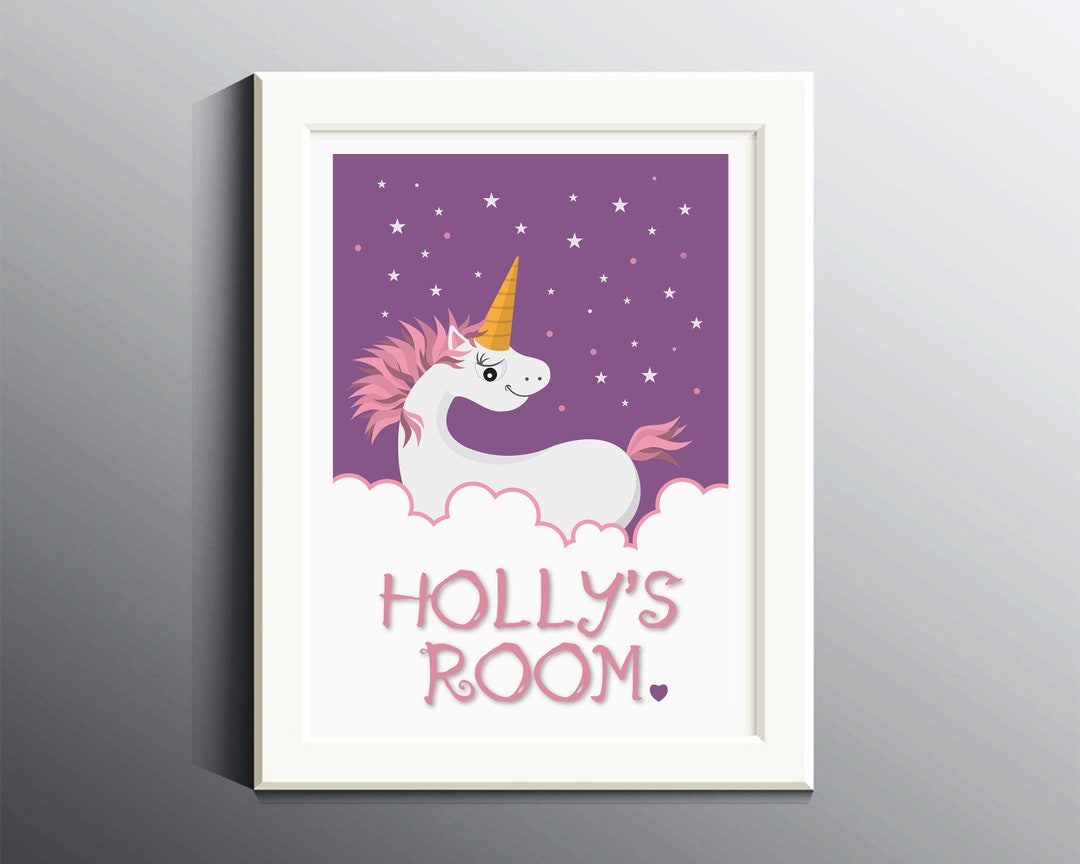 Personalised Unicorn Room Sign / A4 / PRINT / - Etsy