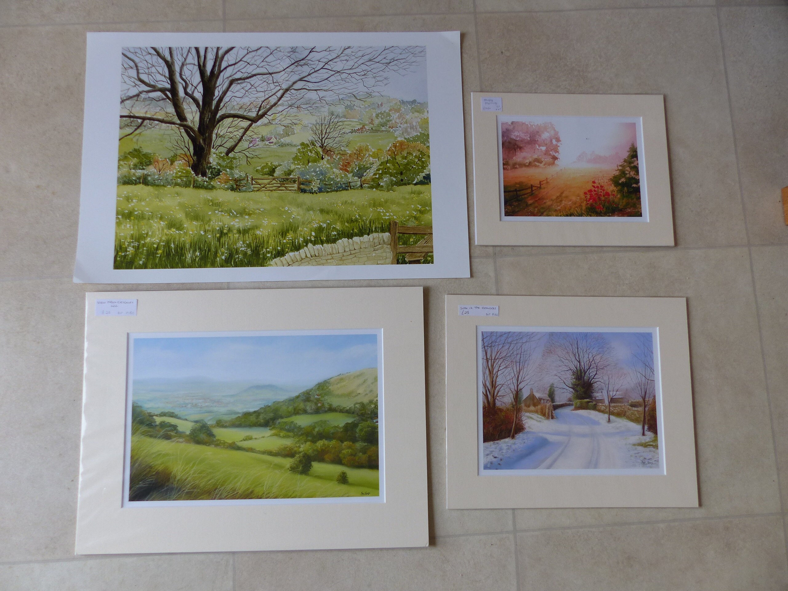 Print of the Original Cotswold Watercolour Painting 'cotswold Village ...