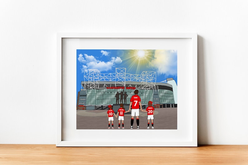 Personalised Manchester United FC Art Work - Etsy UK