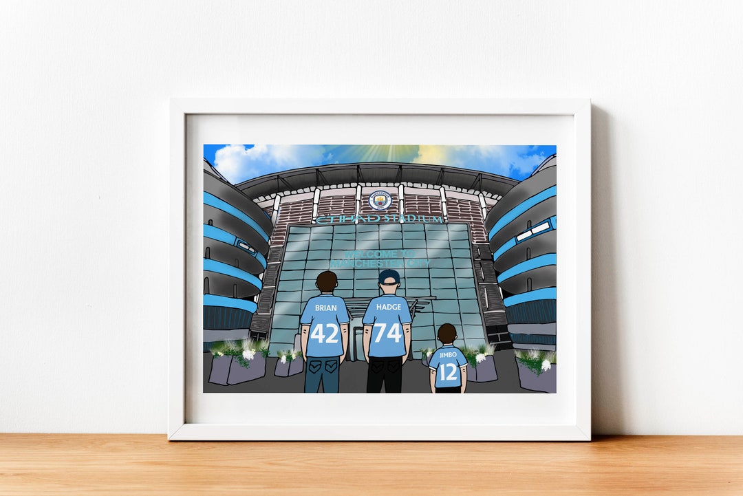 Personalised Manchester City FC Art Work - Etsy