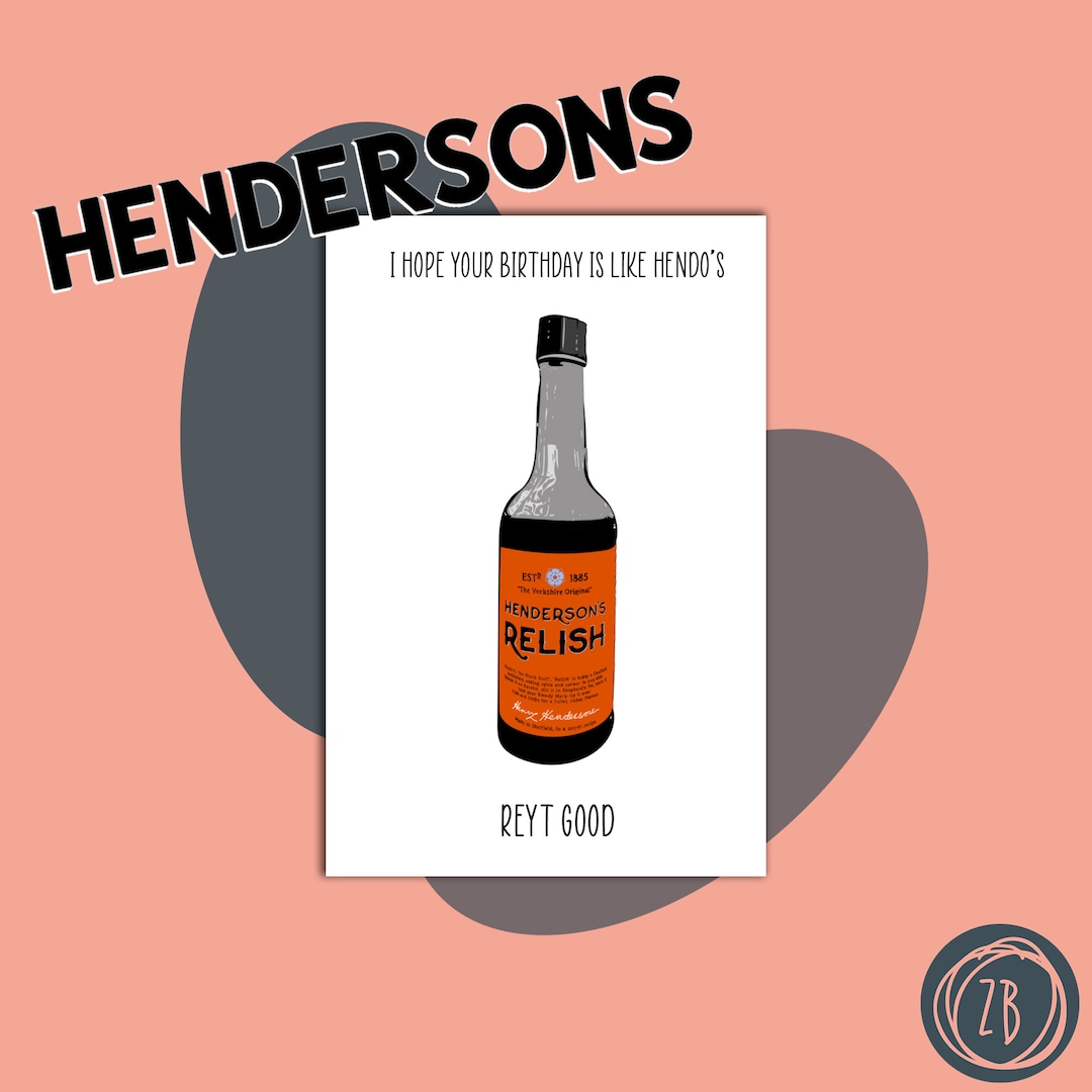 Hendersons Relish Birthday Cards - Etsy