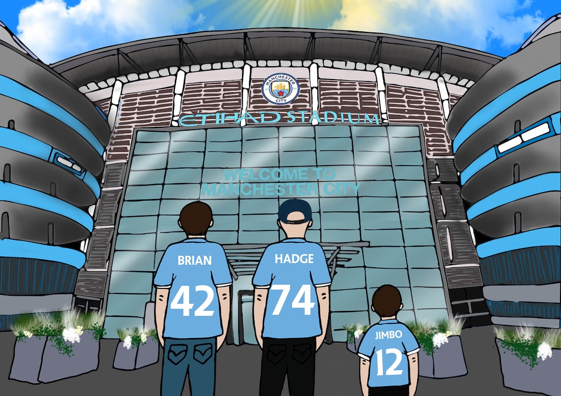 Personalised Manchester City FC Art Work - Etsy