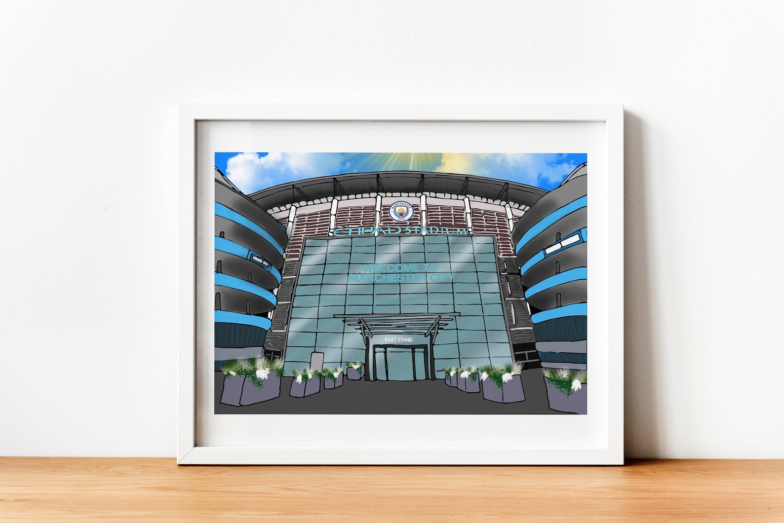 Personalised Manchester City FC Art Work - Etsy