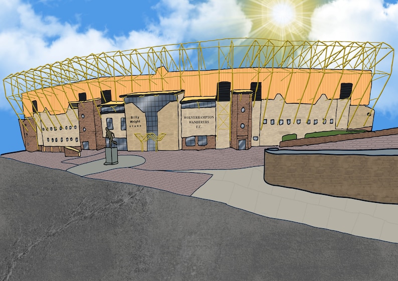 Personalised Wolverhampton Wanderers FC Art Print - Etsy UK